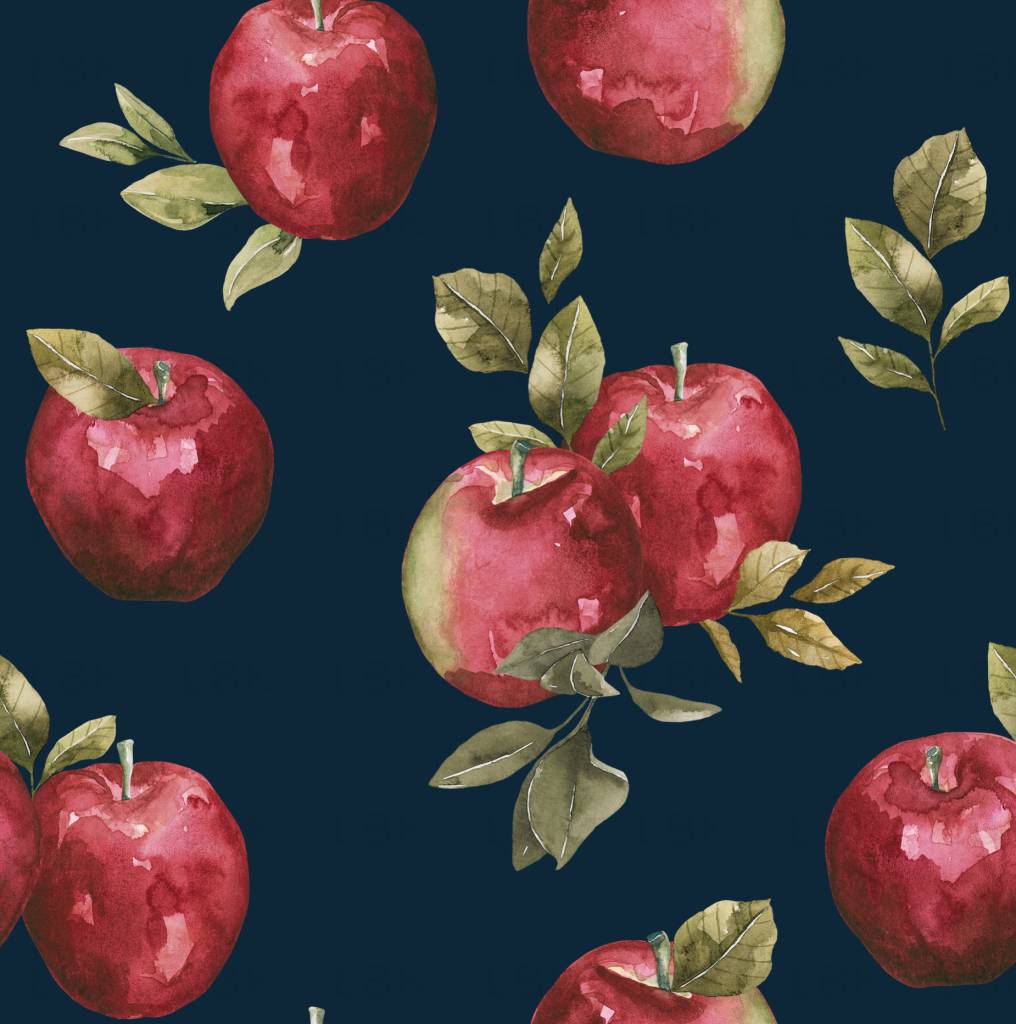 Apples Navy Blue — LBK Printing Co.