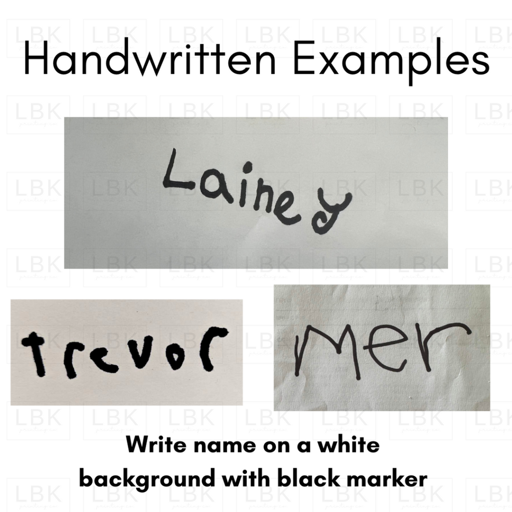 Back to School: Handwritten Name Panels — LBK Printing Co.