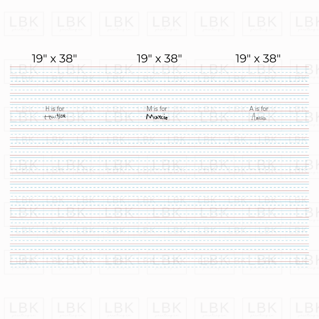 Back to School: Handwritten Name Panels — LBK Printing Co.