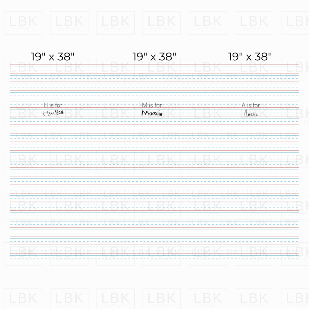 Back to School: Handwritten Name Panels — LBK Printing Co.