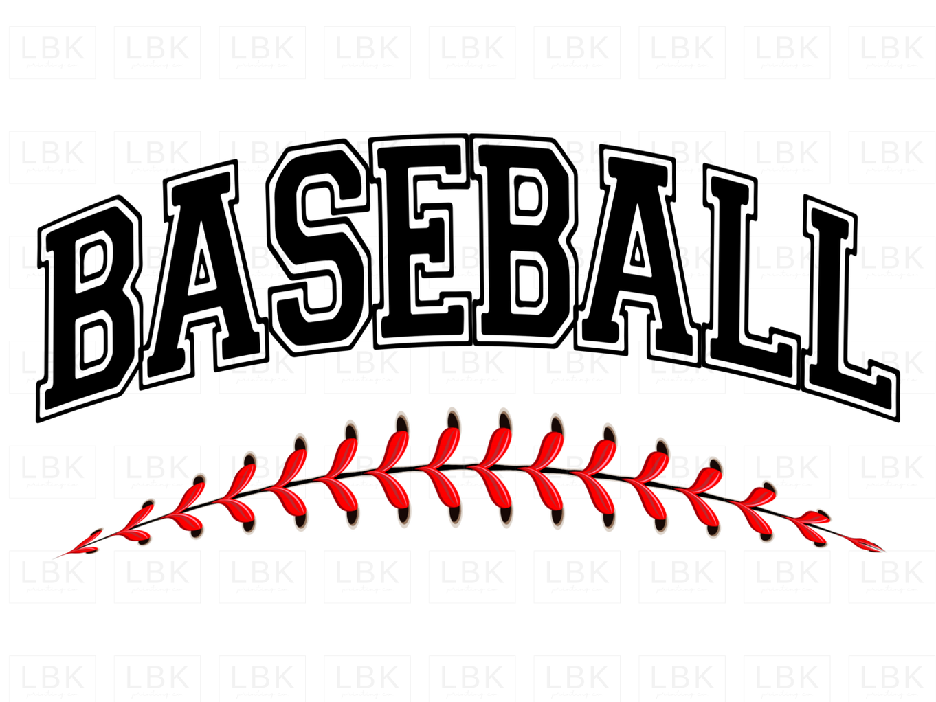 Baseball with stitch- DTF — LBK Printing Co.