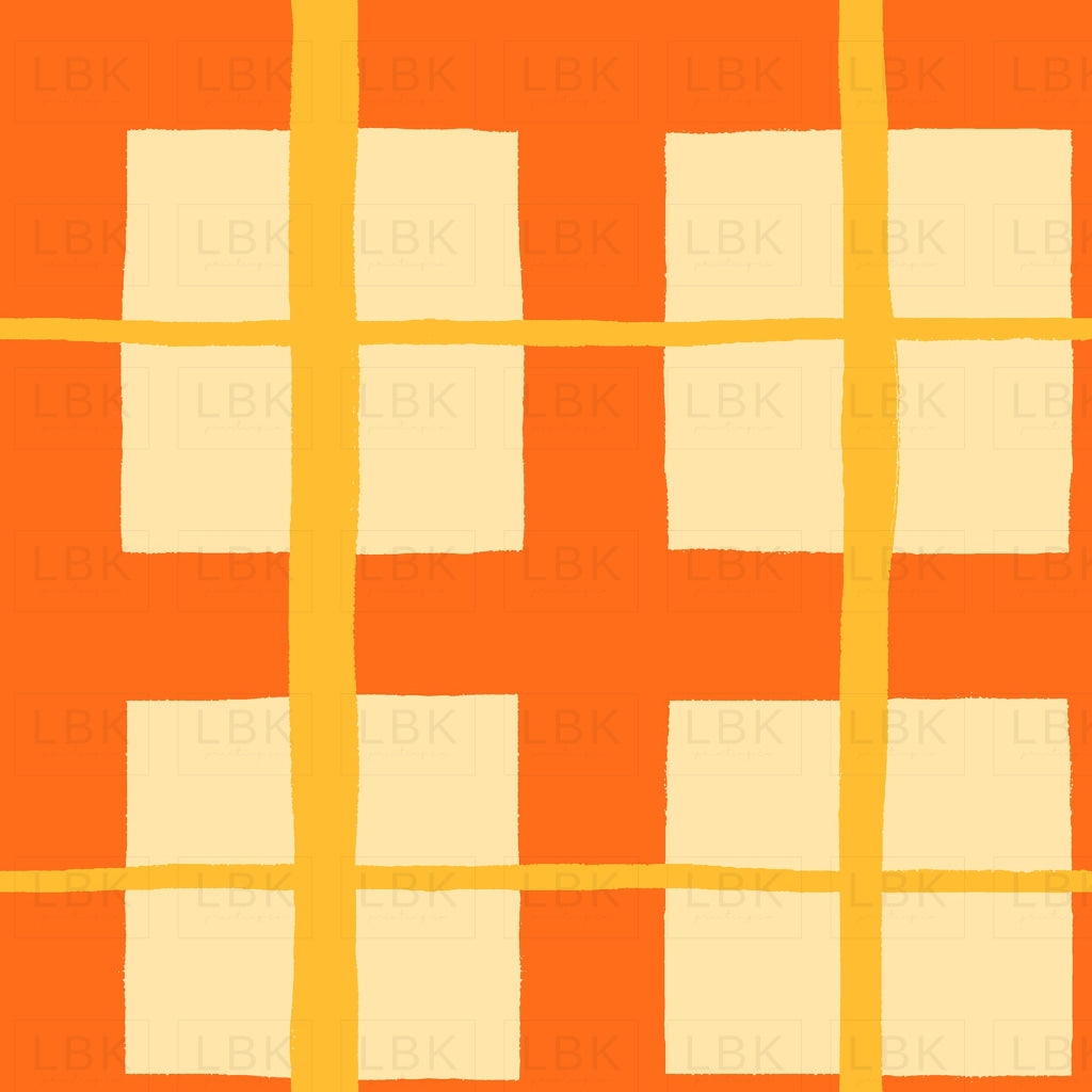 Beach Picnic Plaid Neon Orange — LBK Printing Co.
