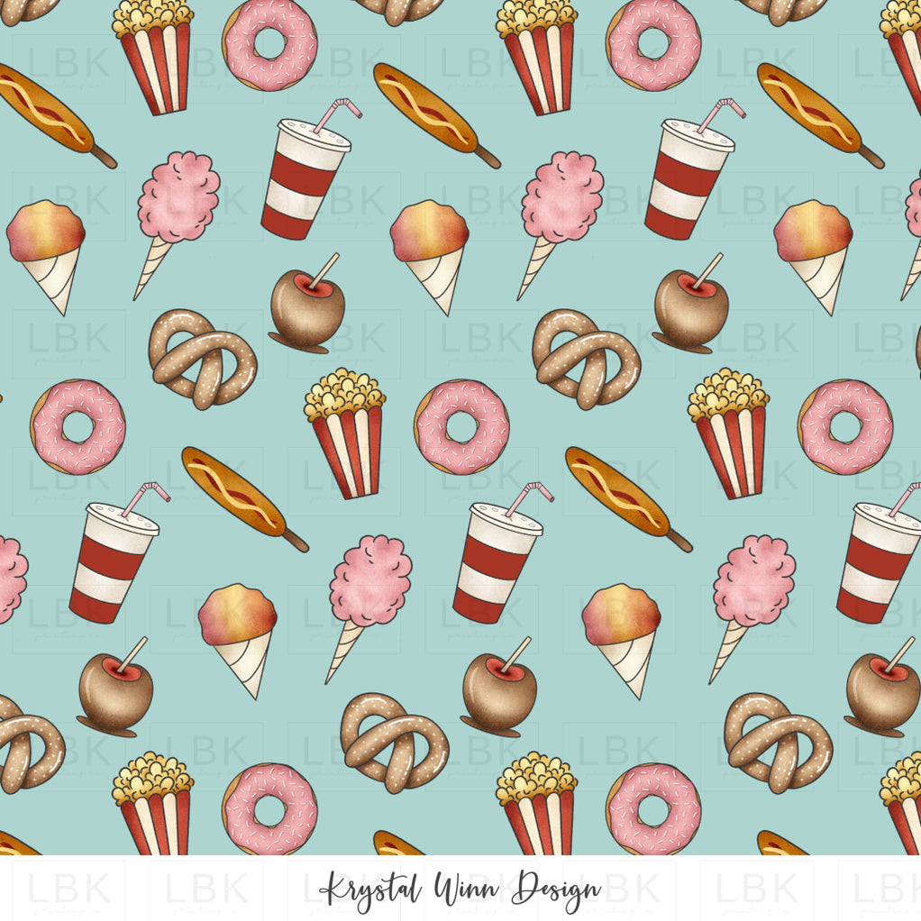 Carousel Fair Food Blue — LBK Printing Co.