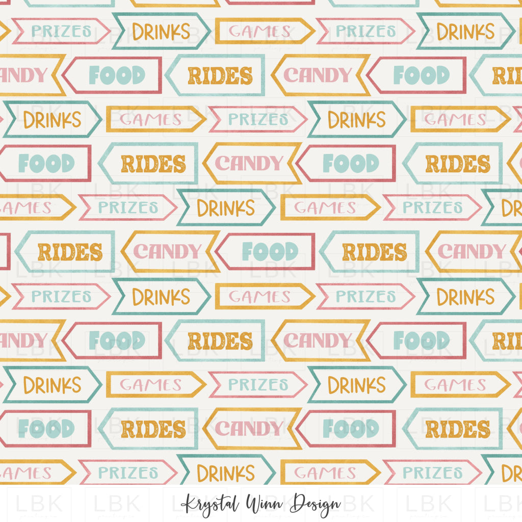 Carousel Signs White — LBK Printing Co.