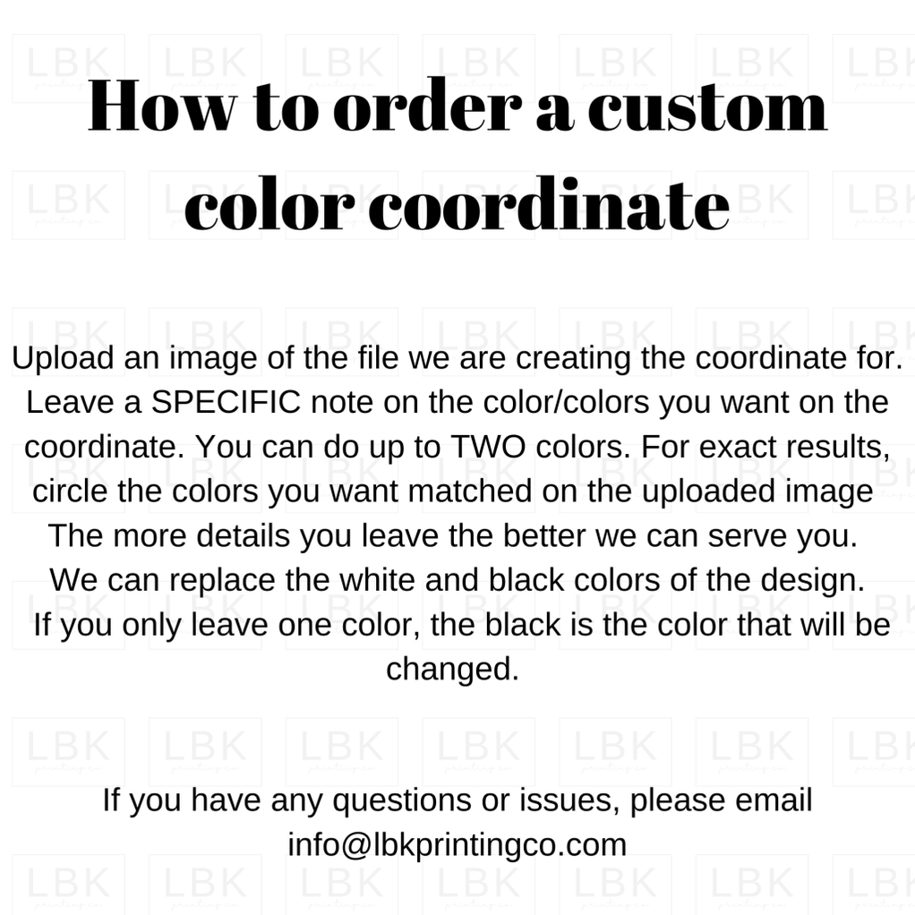 Custom Color Match Checkered Coordinate — LBK Printing Co.