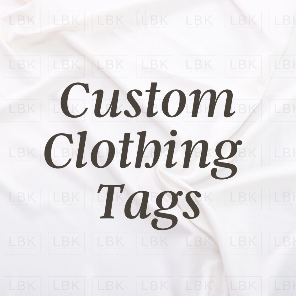 Custom Garment/Clothing Tags — LBK Printing Co.