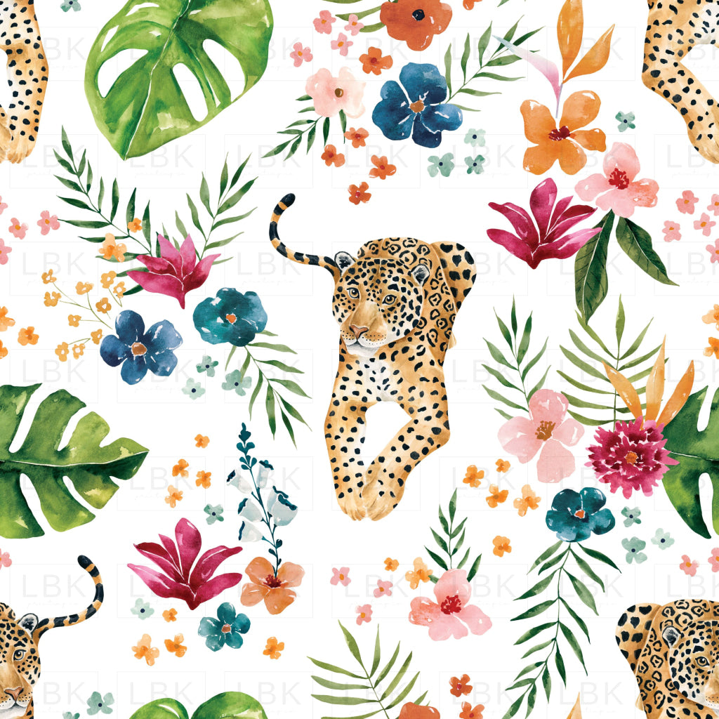 Jaguar_Floral_White — LBK Printing Co.