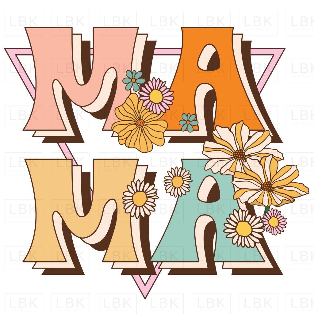 Mama - Flower Triangle- DTF — LBK Printing Co.