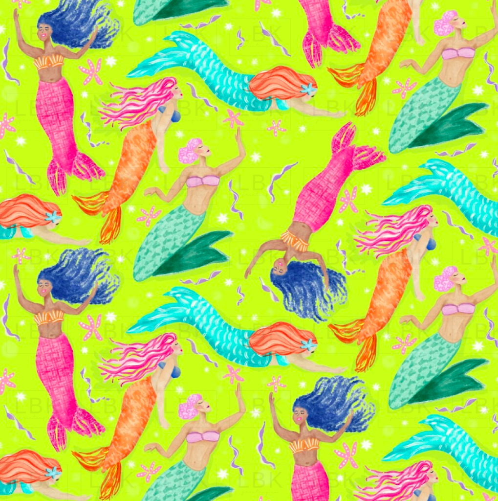 Mermaids Melody lumin lime — LBK Printing Co.