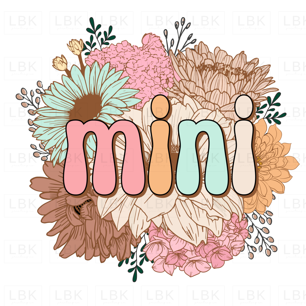 Mini - Pastel Flowers- DTF — LBK Printing Co.