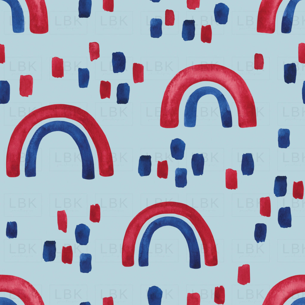 Patriotic Boho Rainbow on Blue — LBK Printing Co.