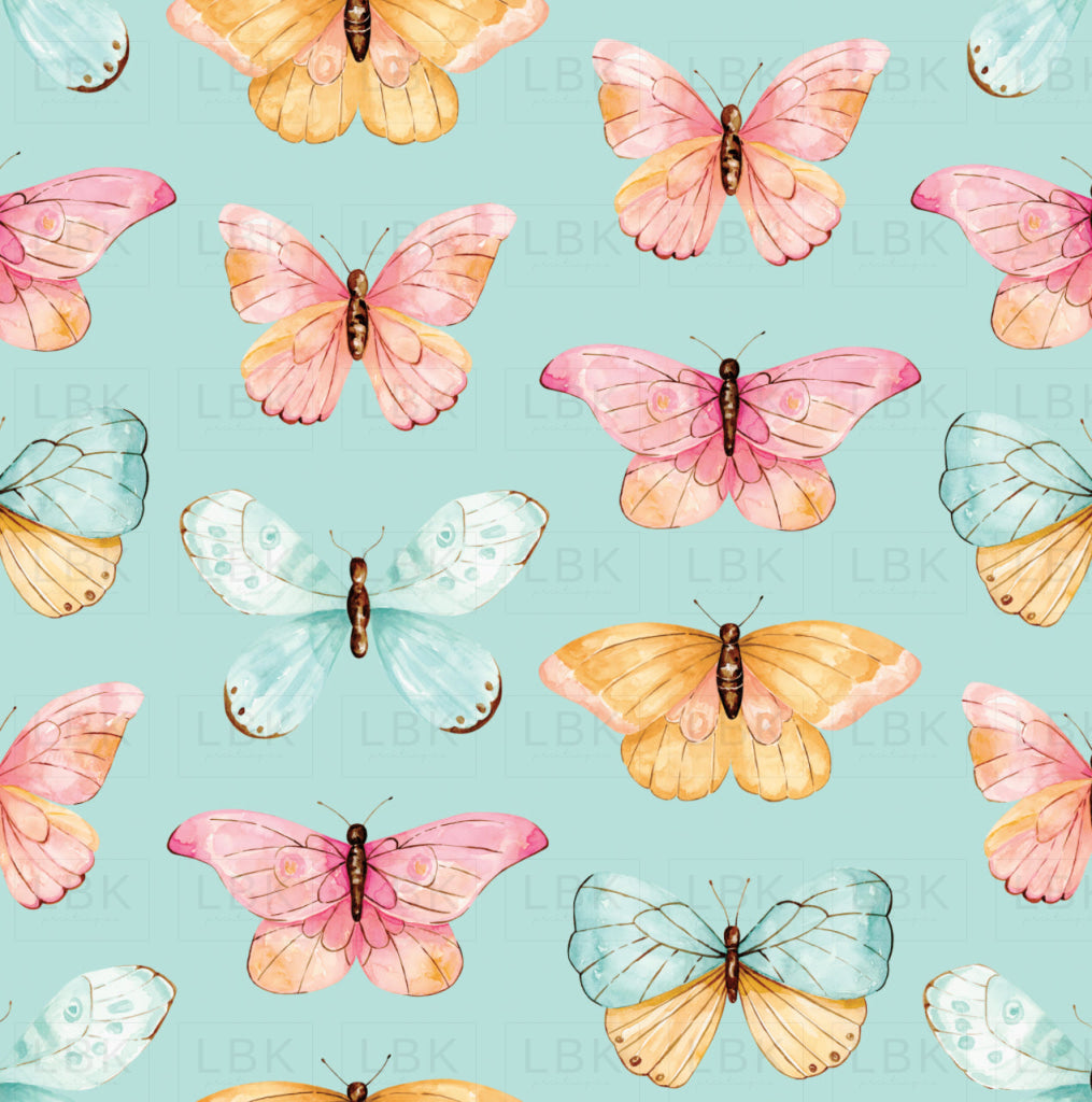 Penelope Butterfly Rows Aqua — LBK Printing Co.