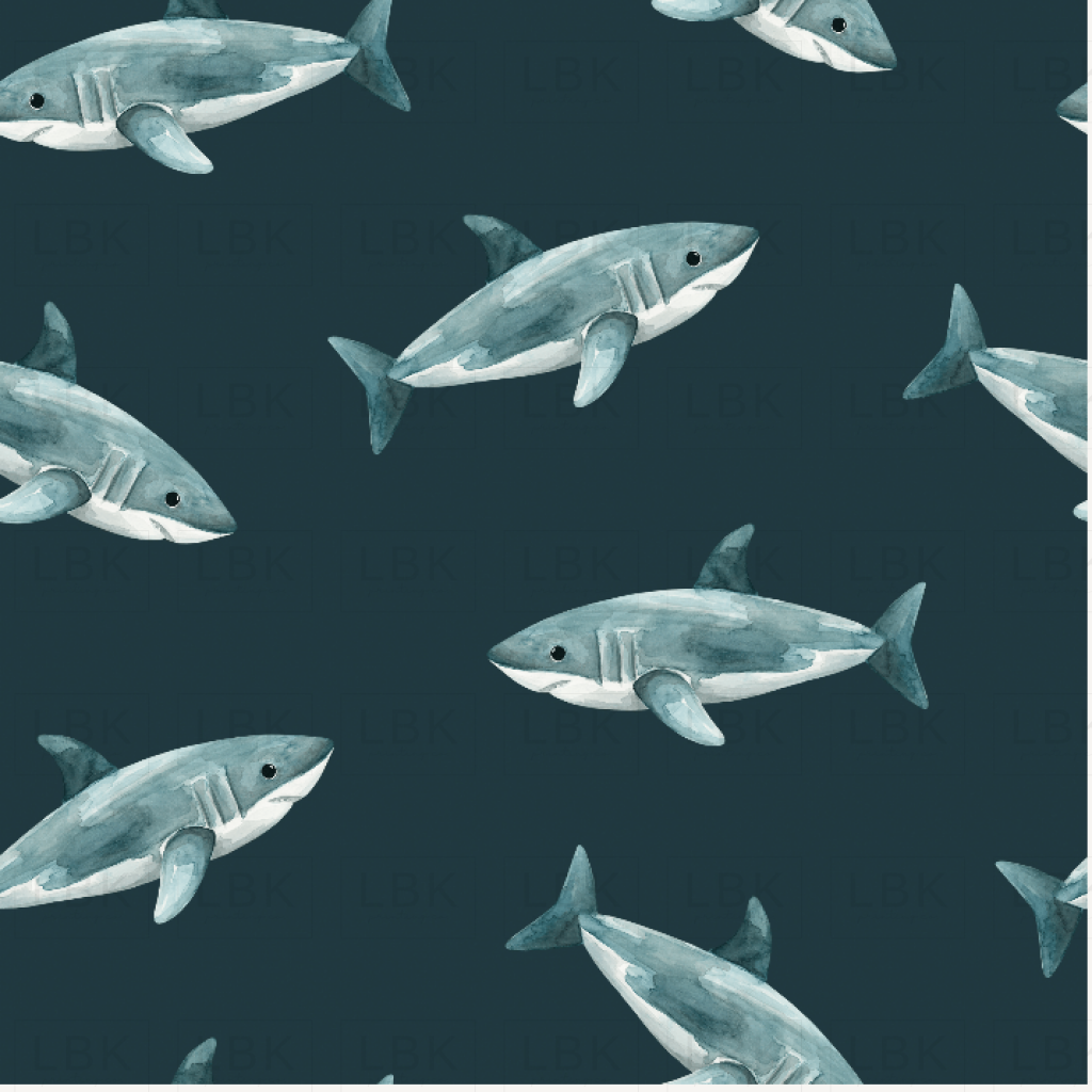 Pirates Ahoy Sharks Dark Blue — LBK Printing Co.