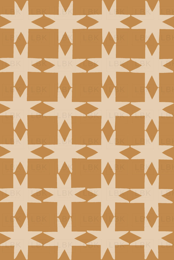 Quilted Christmas Stars on Mustard Gold. — LBK Printing Co.