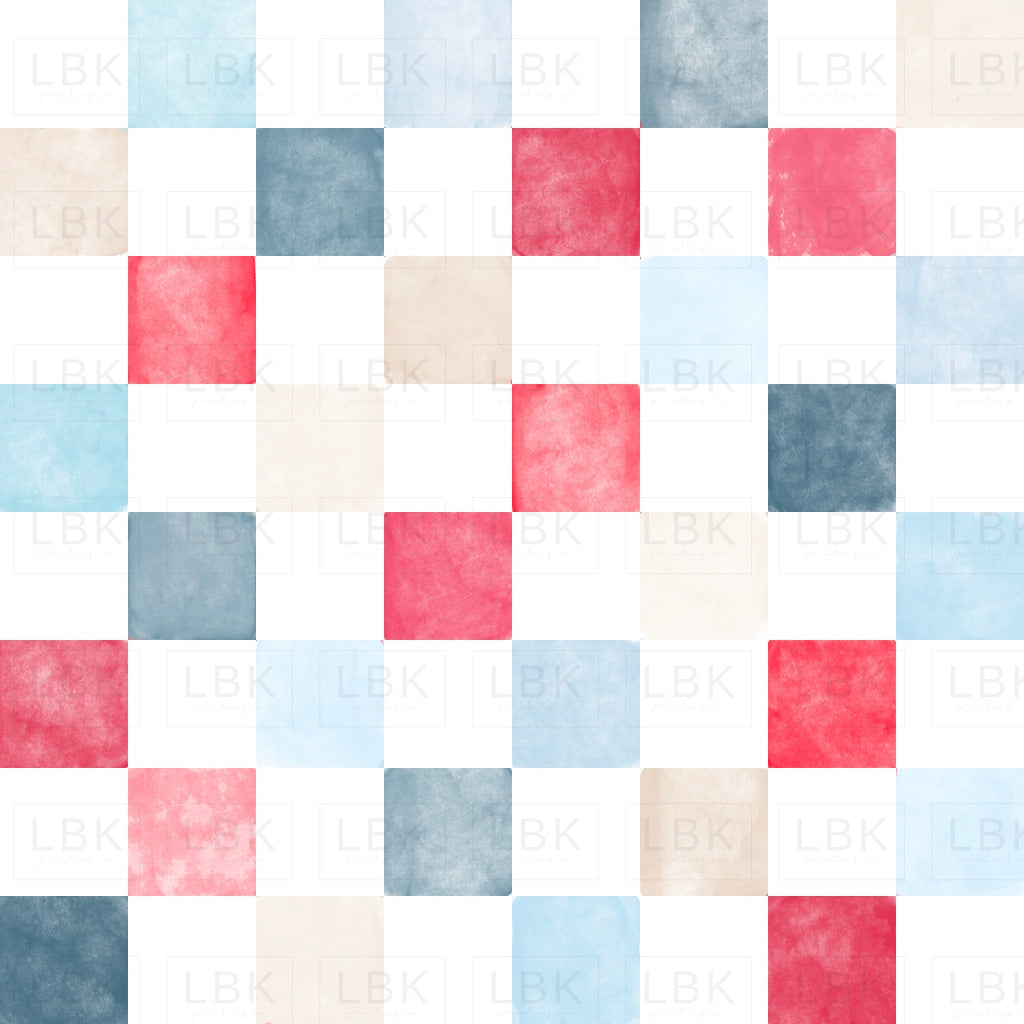 Red White and Blue Checkers — LBK Printing Co.