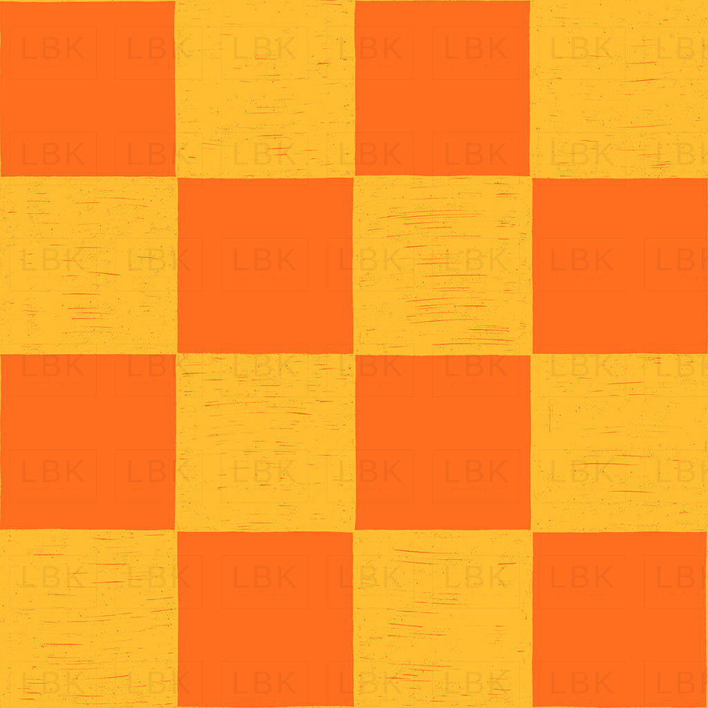 Sandcastle Sandy Check Neon Orange — LBK Printing Co.
