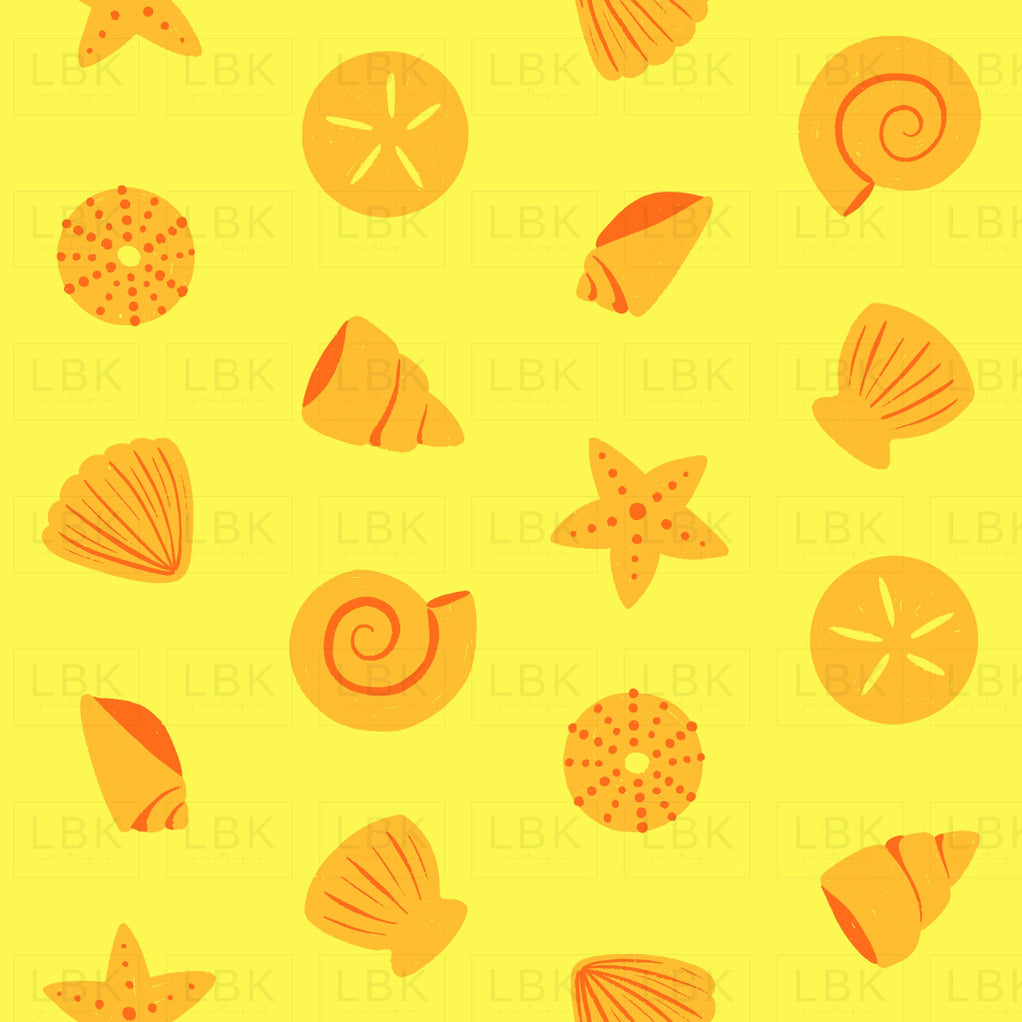 Sandcastle Seashells Neon Yellow — LBK Printing Co.