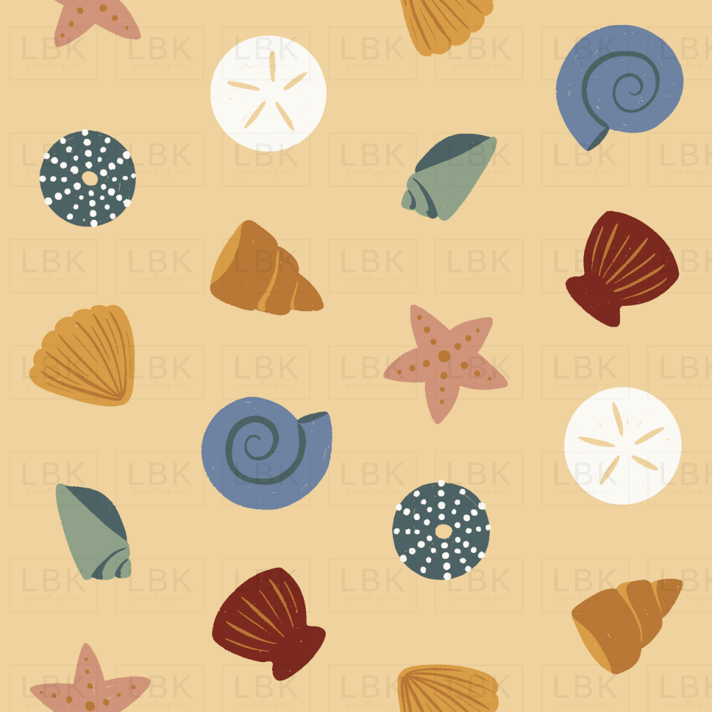 Sandcastle Seashells - Yellow — LBK Printing Co.