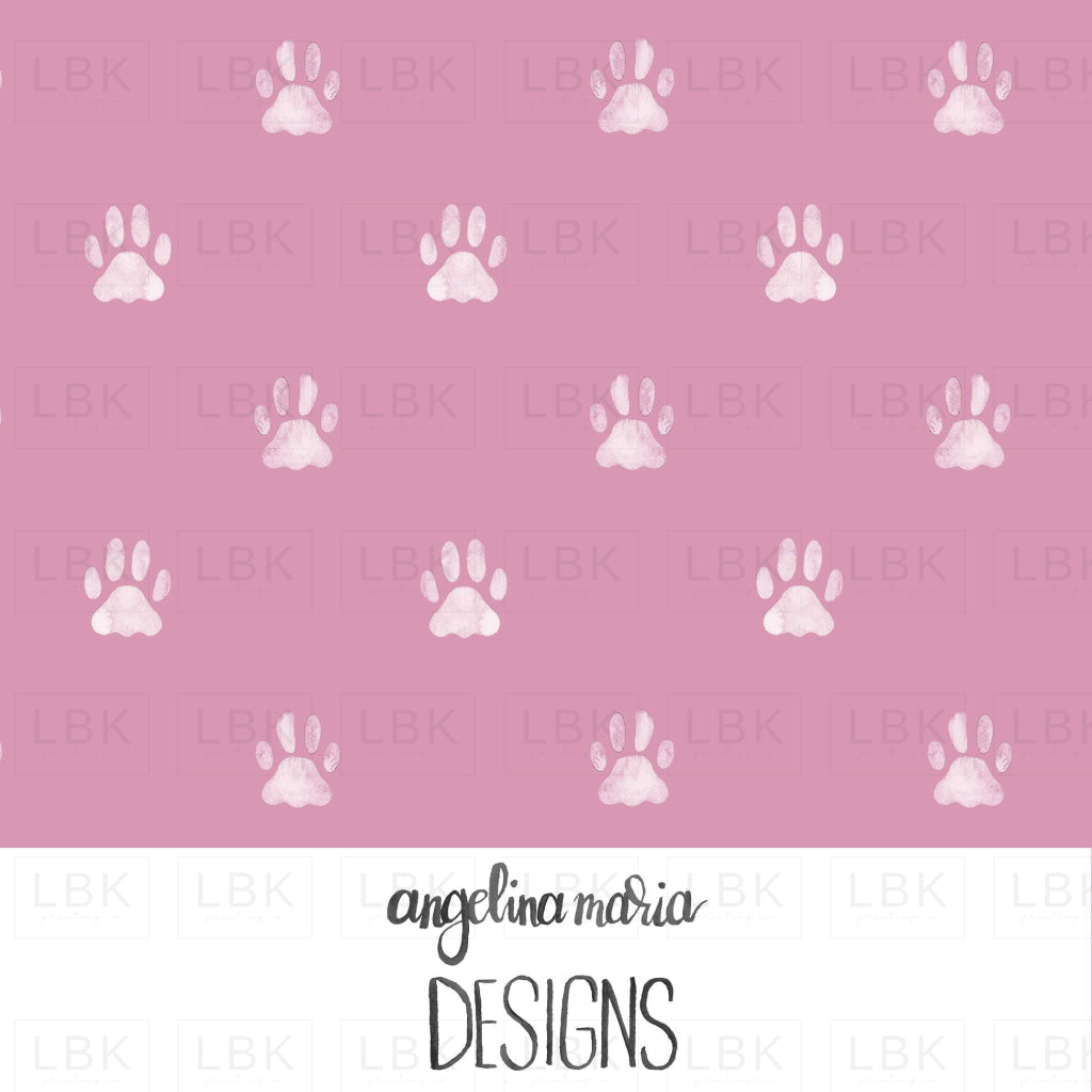 Watercolor Paw Prints in Mauve — LBK Printing Co.