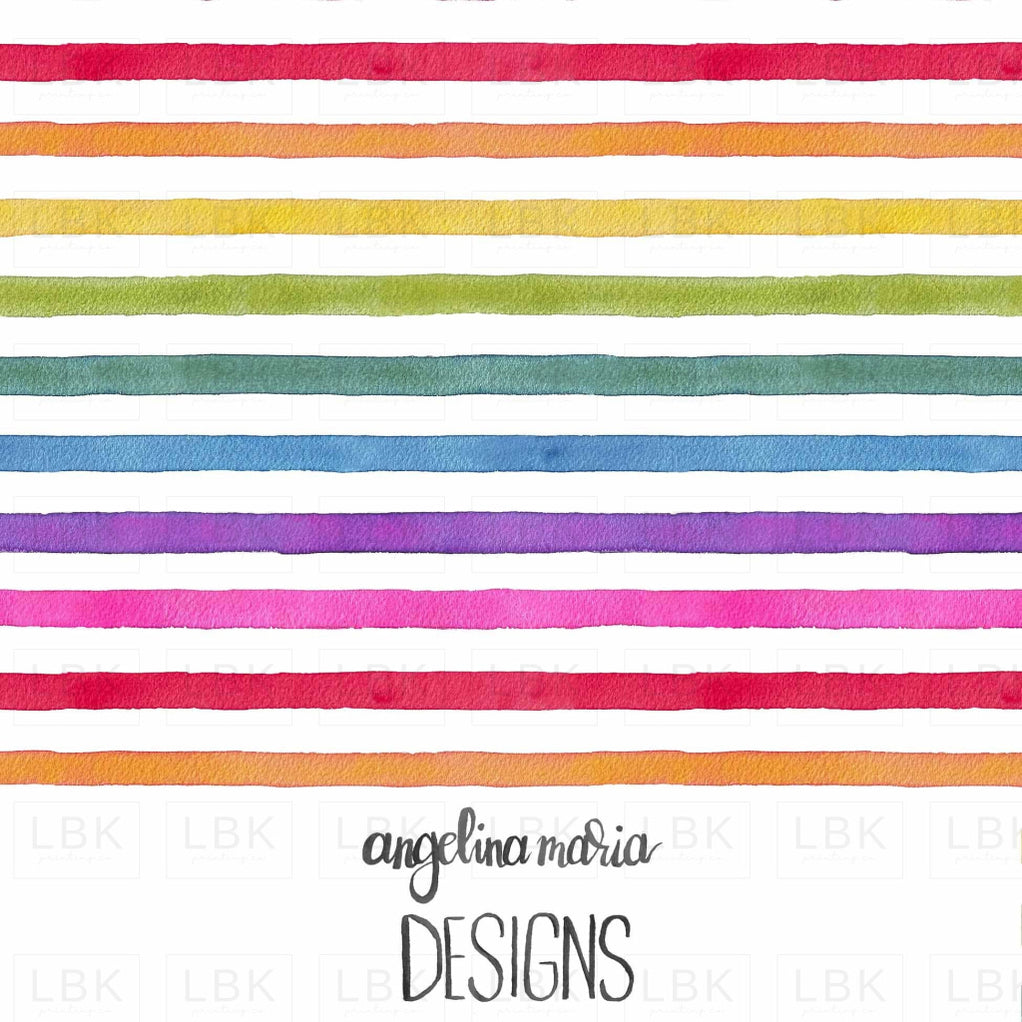 watercolor rainbow stripe — LBK Printing Co.